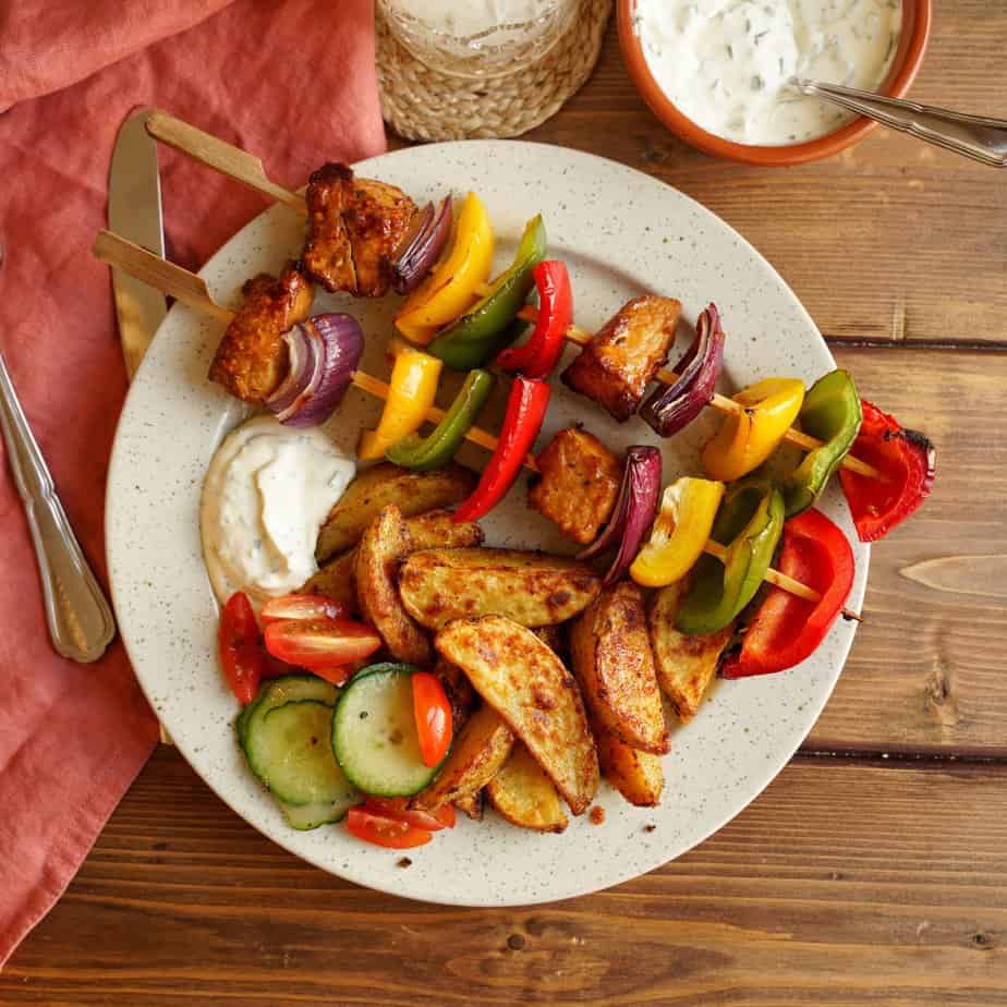 Grillspett med klyftpotatis - Matinspo.se