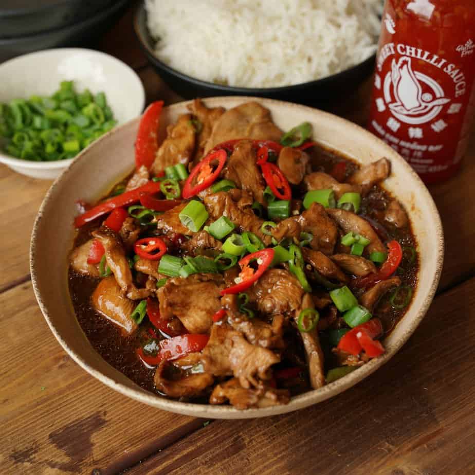 Kinesisk chilikyckling med ris - Matinspo.se